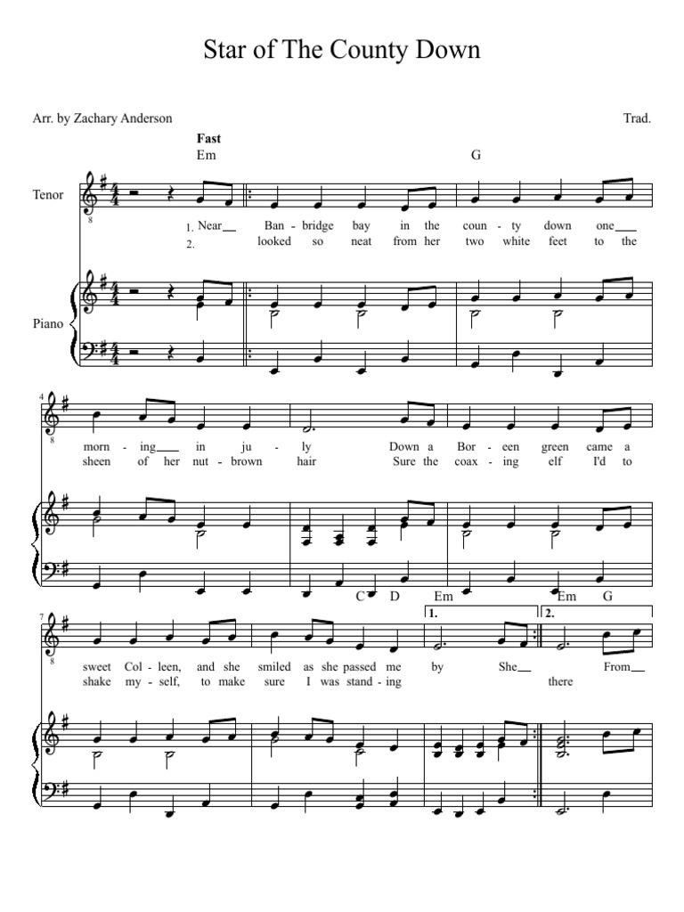 Star of the County Down Sheet Music | PDF | Art