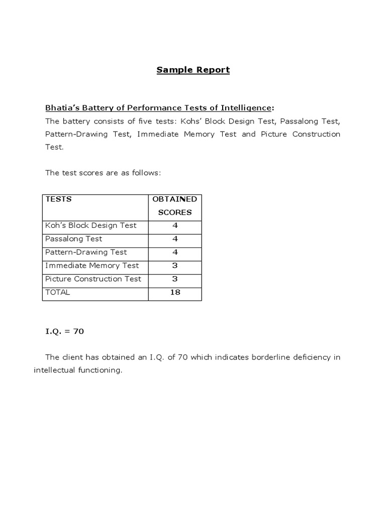 Performance Test Sample Report