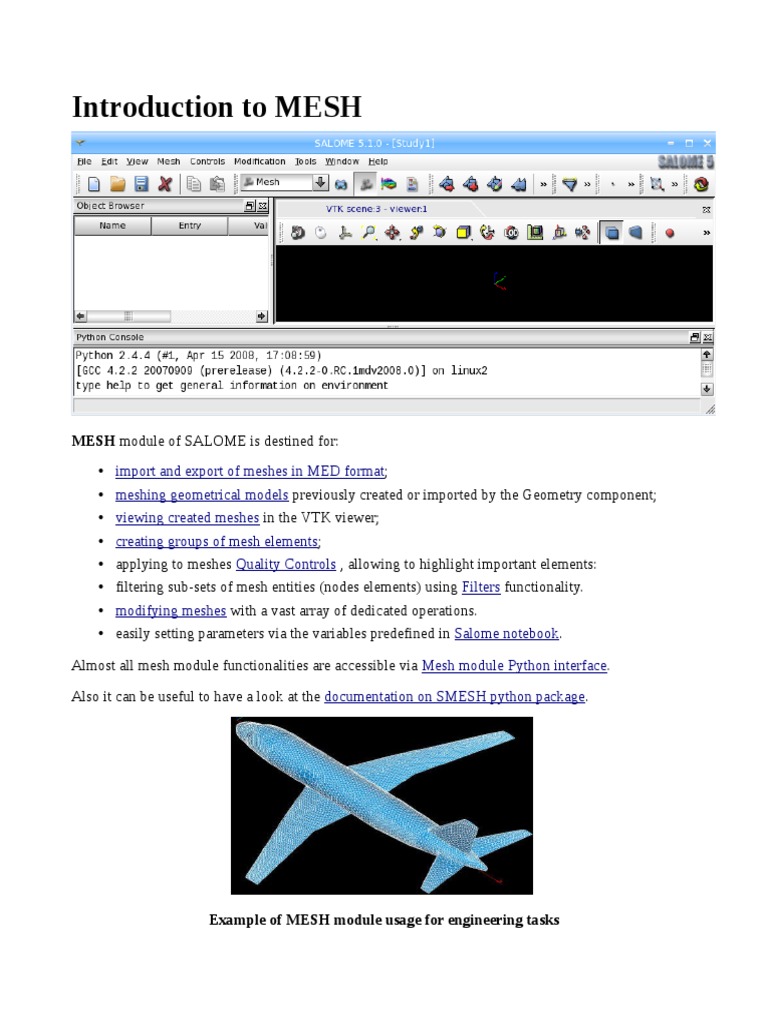 Mesh-Manual SALOME | PDF | Parameter (Computer Programming) | Geometric ...