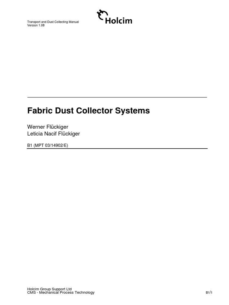 Fabric Dust Collector Systems | PDF | Duct (Flow) | Dust