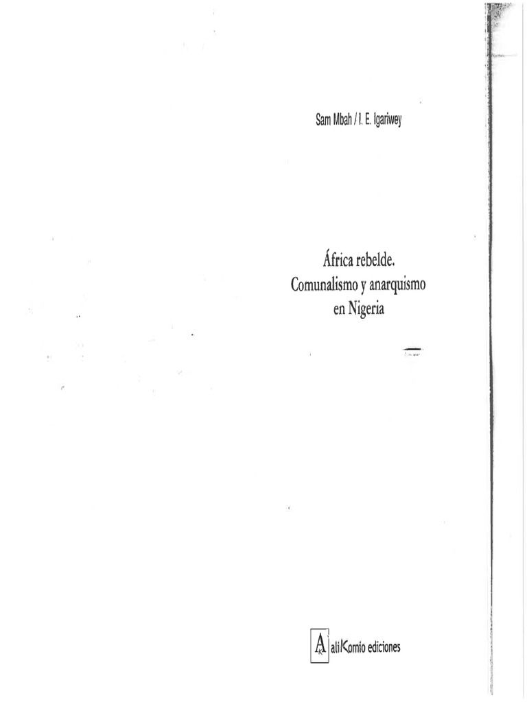 Sam Mbah, I E Igariwey - Africa Rebelde | PDF