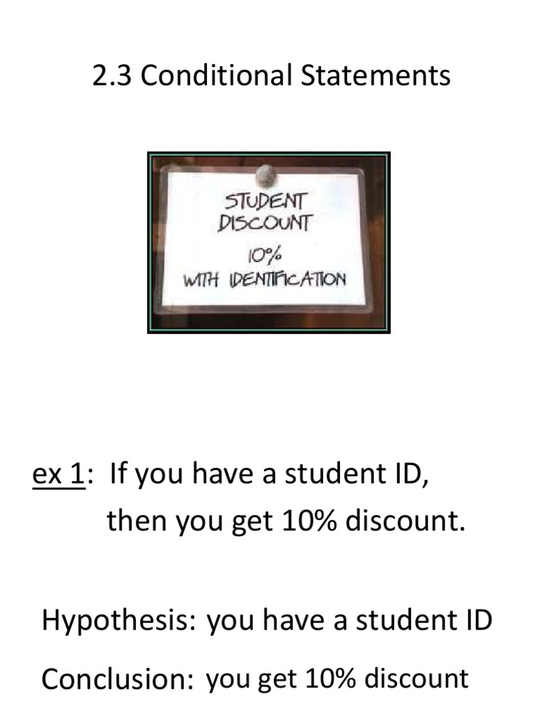 Geometry - 091612 - 2 3 Conditional Statements | PDF