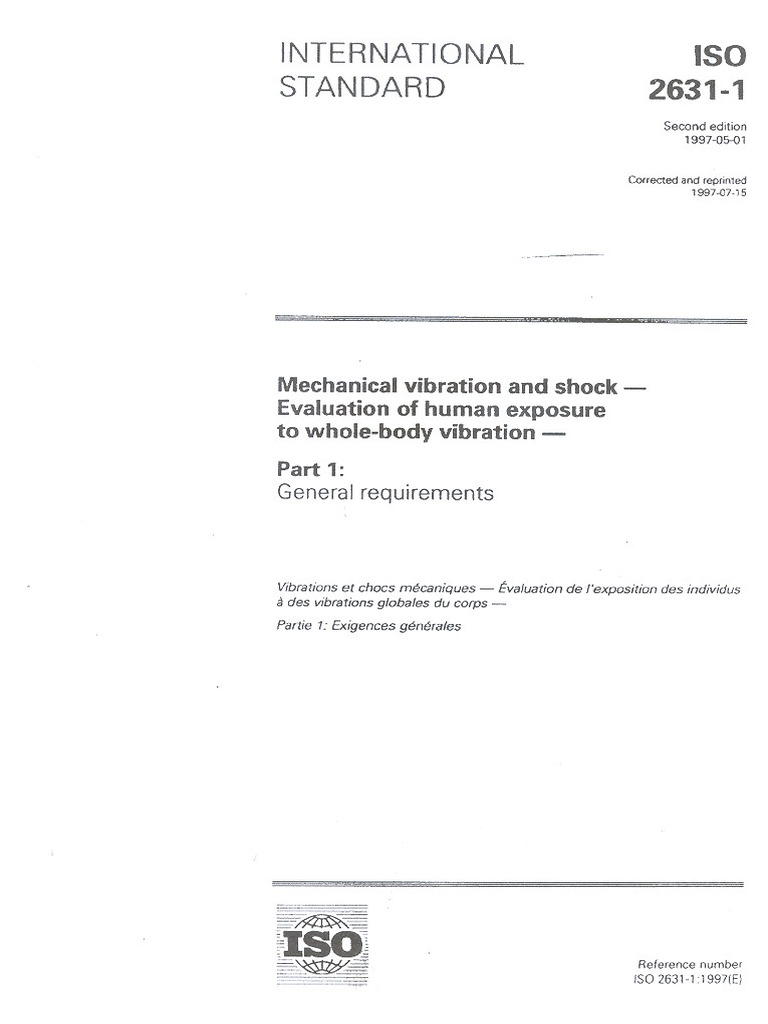 ISO 2631-1 Wholw-Body Vibration | PDF