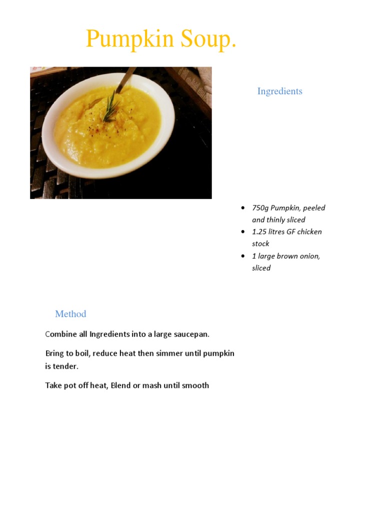 Pumpkin Soup | PDF