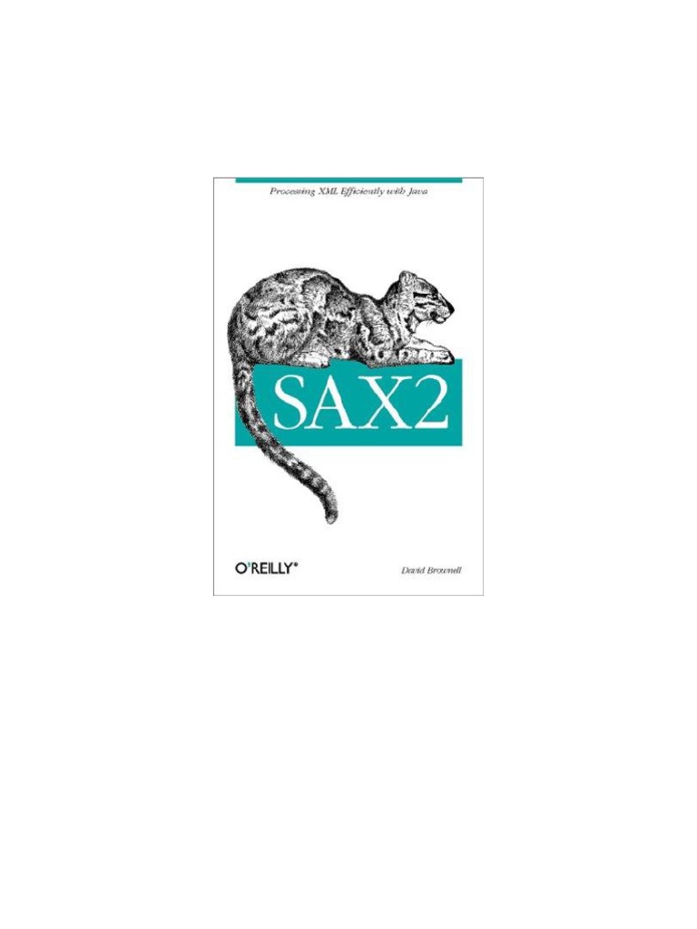 OReilly - SAX2 | PDF | Xml | Application Programming Interface