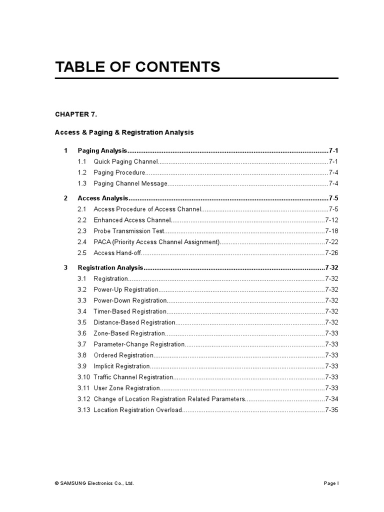 Access And Paging And Registration Analysis Pdf Modulation Data