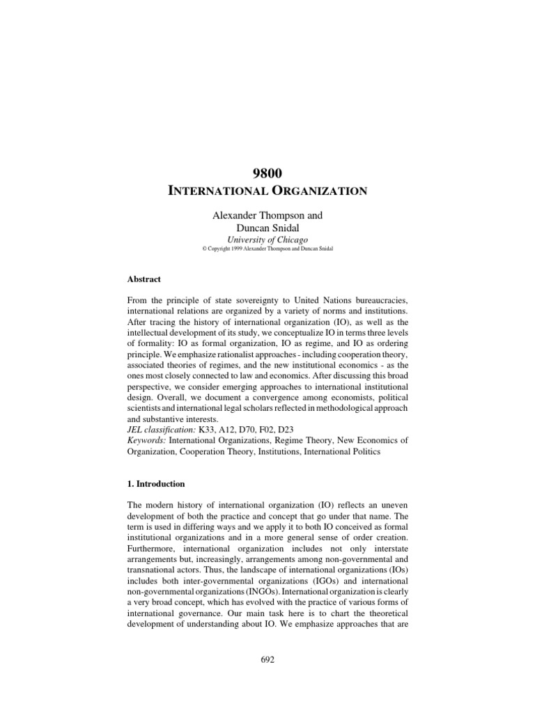 International Organizations | PDF | International Relations | United ...