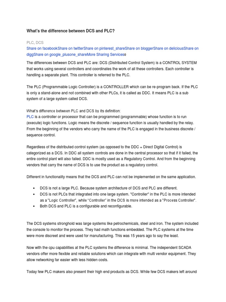 Exploring the Key Differences Between Programmable Logic Controllers (PLCs) and Distributed ...