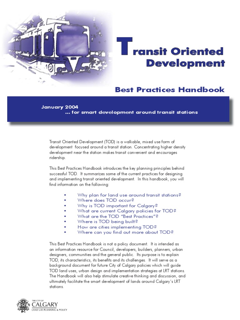 Transit Oriented Development Guidelines | PDF | Public Transport ...