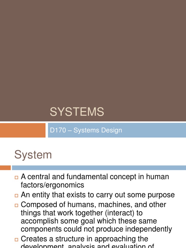 Systems Design | PDF | System | Reliability Engineering