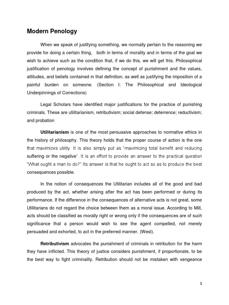 Justifying Punishment | PDF | Deterrence (Legal) | Probation