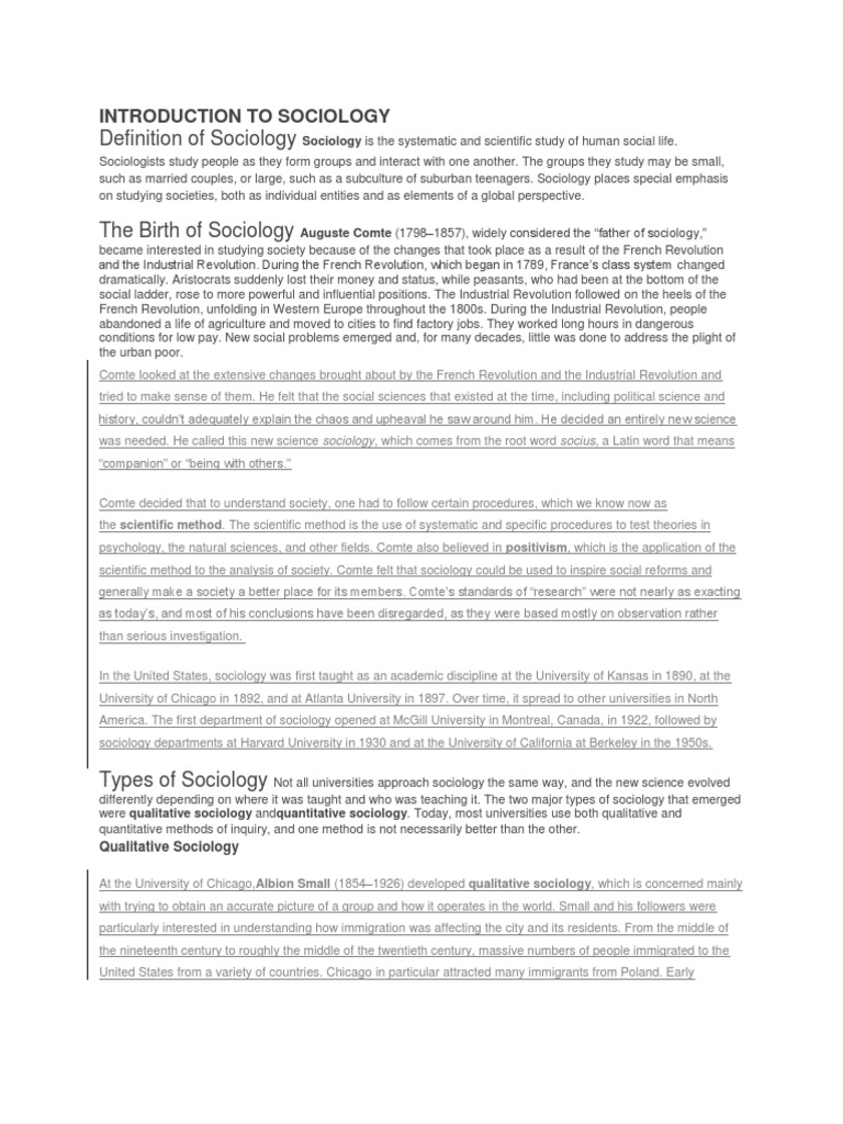 Introduction To Sociology | PDF | Deviance (Sociology) | Sociology