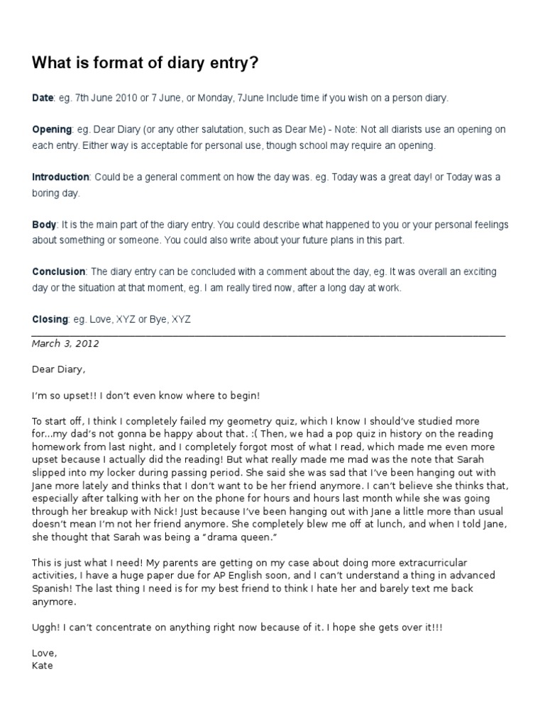 Diary Entries | PDF | Leisure