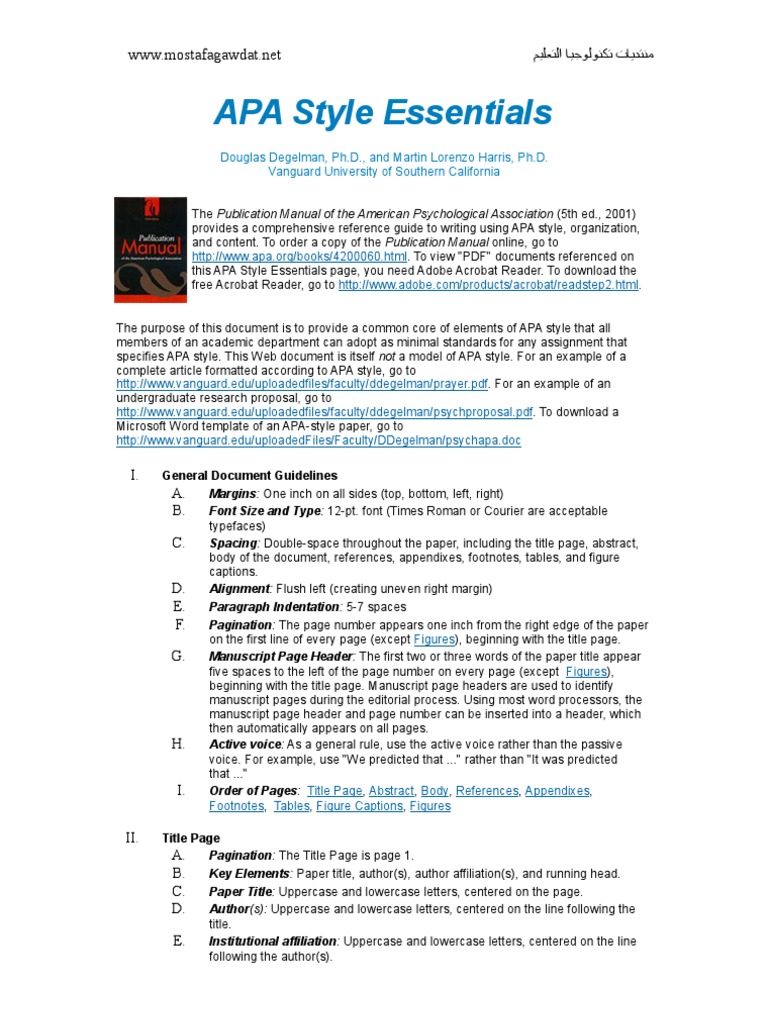 APA Style Guidelines Overview | PDF | Science & Mathematics