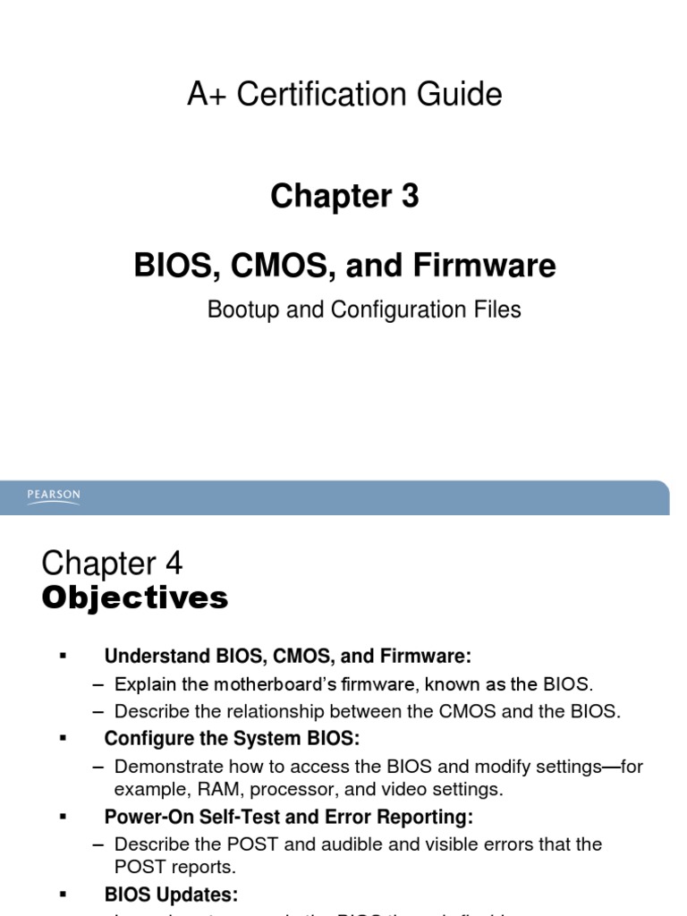 A Chapter 3 Bios Cmos Firmware Final Pdf Bios Booting