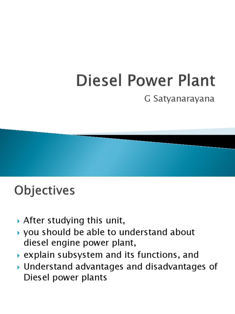 Diesel Power Plant | PDF | Power Station | Diesel Engine