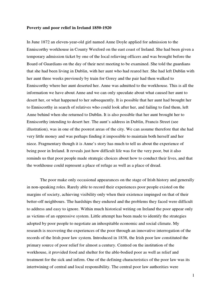 Poverty in Dublin 1920 | PDF | Ireland | Poverty