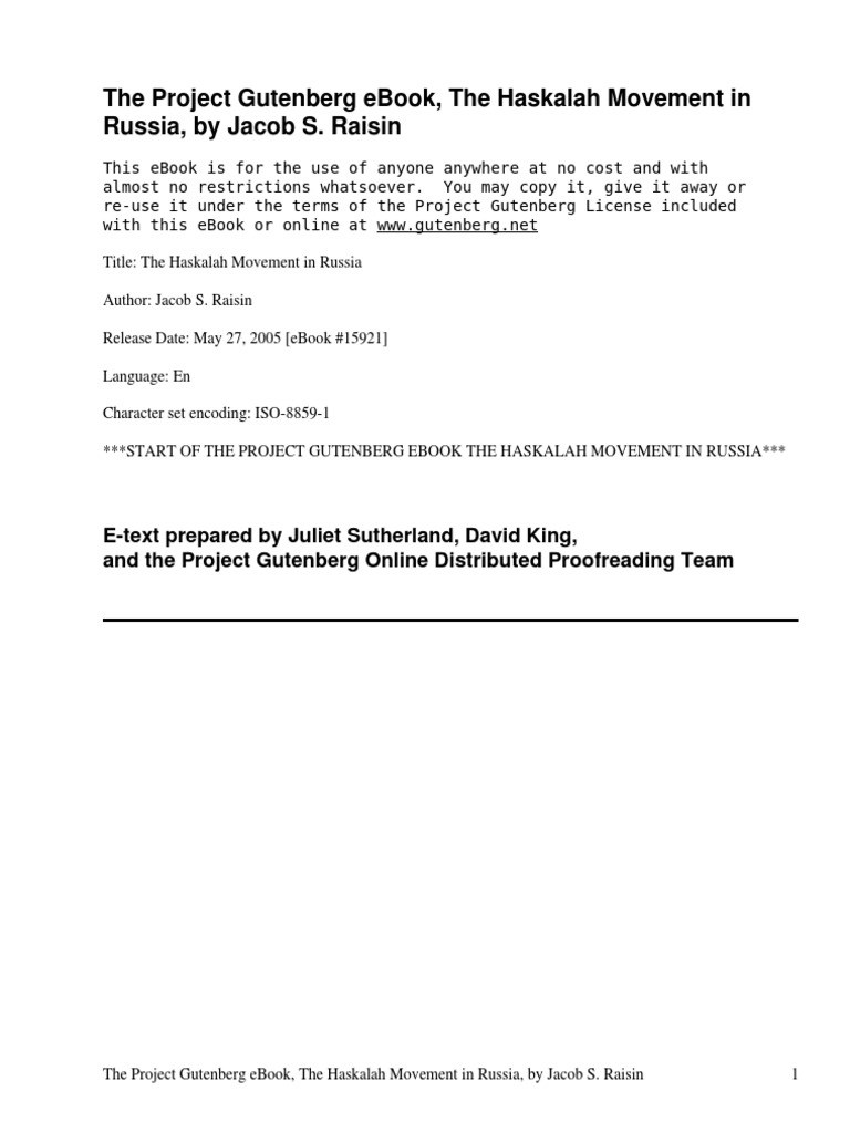 The Haskalah Movement in Russia by Raisin, Jacob S. | PDF | Talmud ...