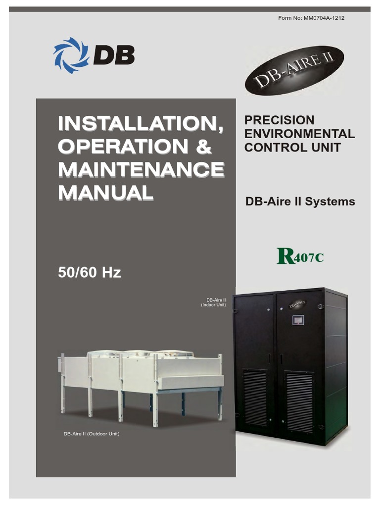 Dunham-Bush - DB Aire Installation Operation Manual | PDF | Air ...
