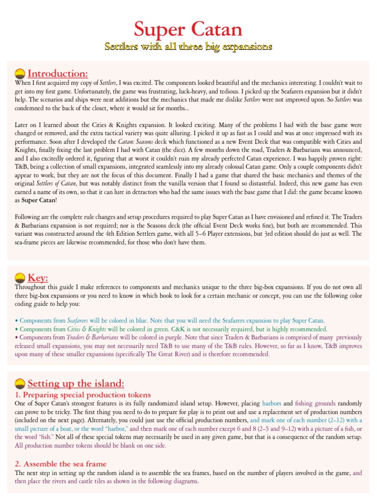 Super Catan Rules | PDF | Leisure | Nature