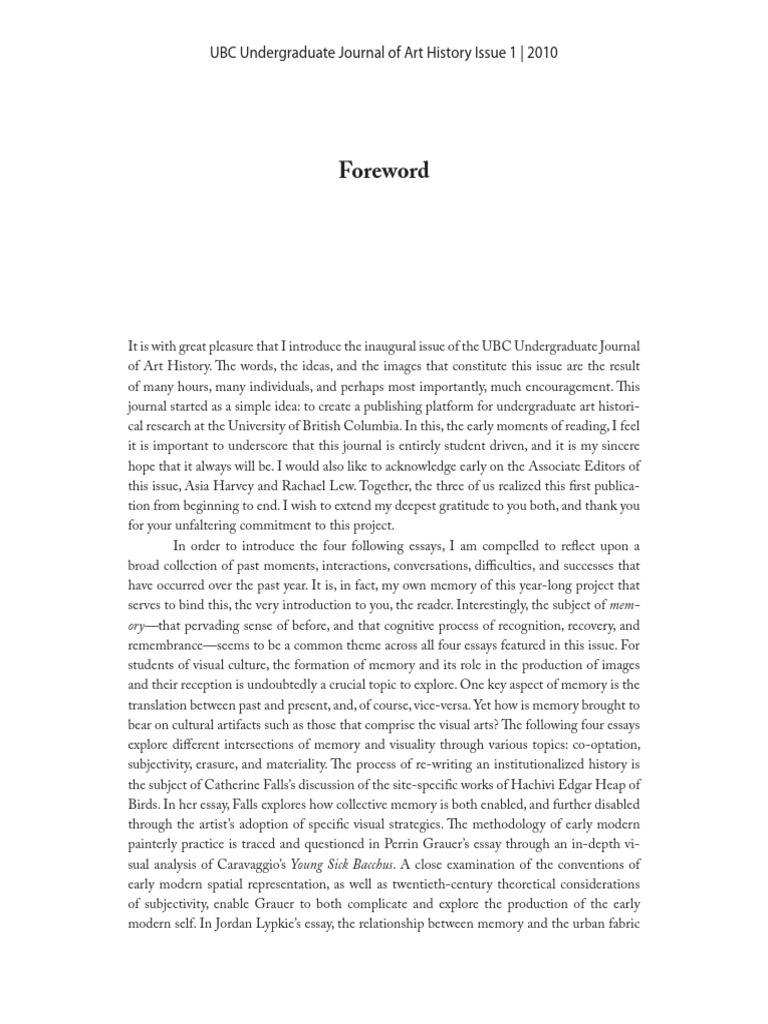 Foreword 1 | PDF | Editing | Essays