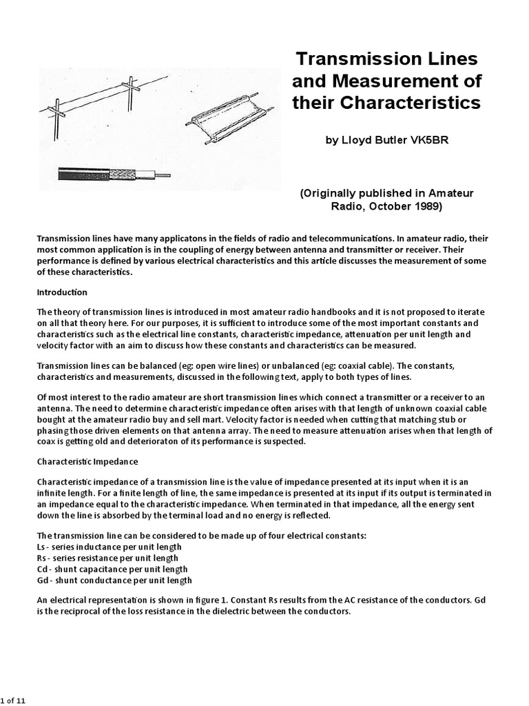 Trans Lines | PDF | Electrical Impedance | Transmission Line