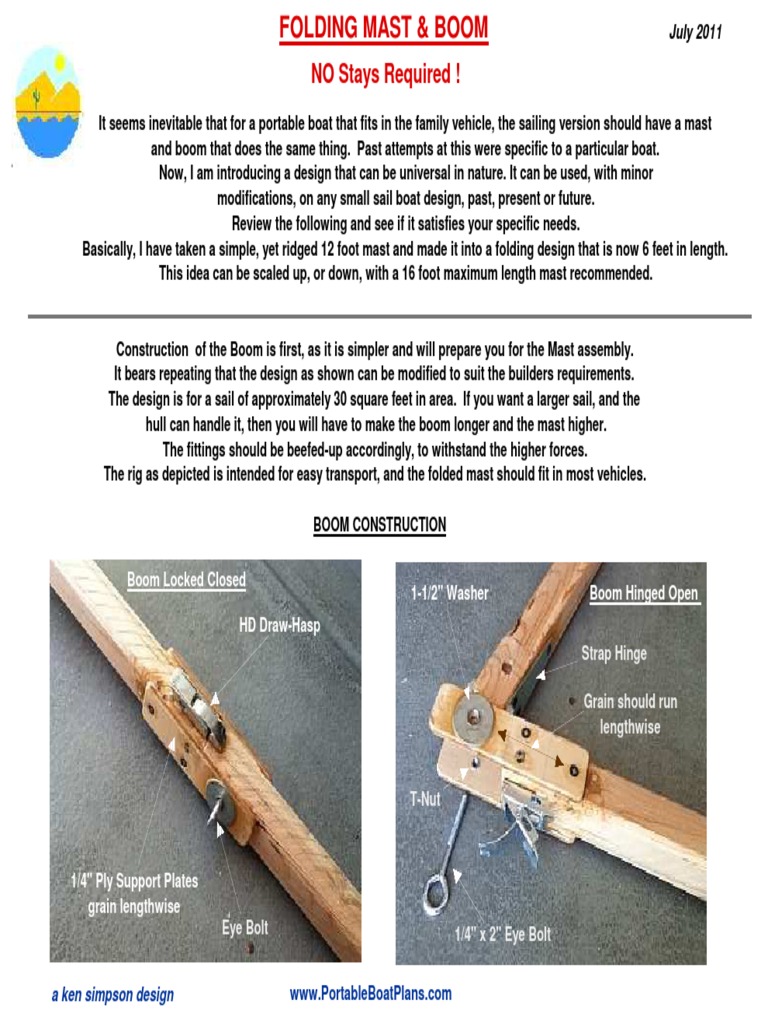 Folding Mast | Mast (Sailing) | Screw