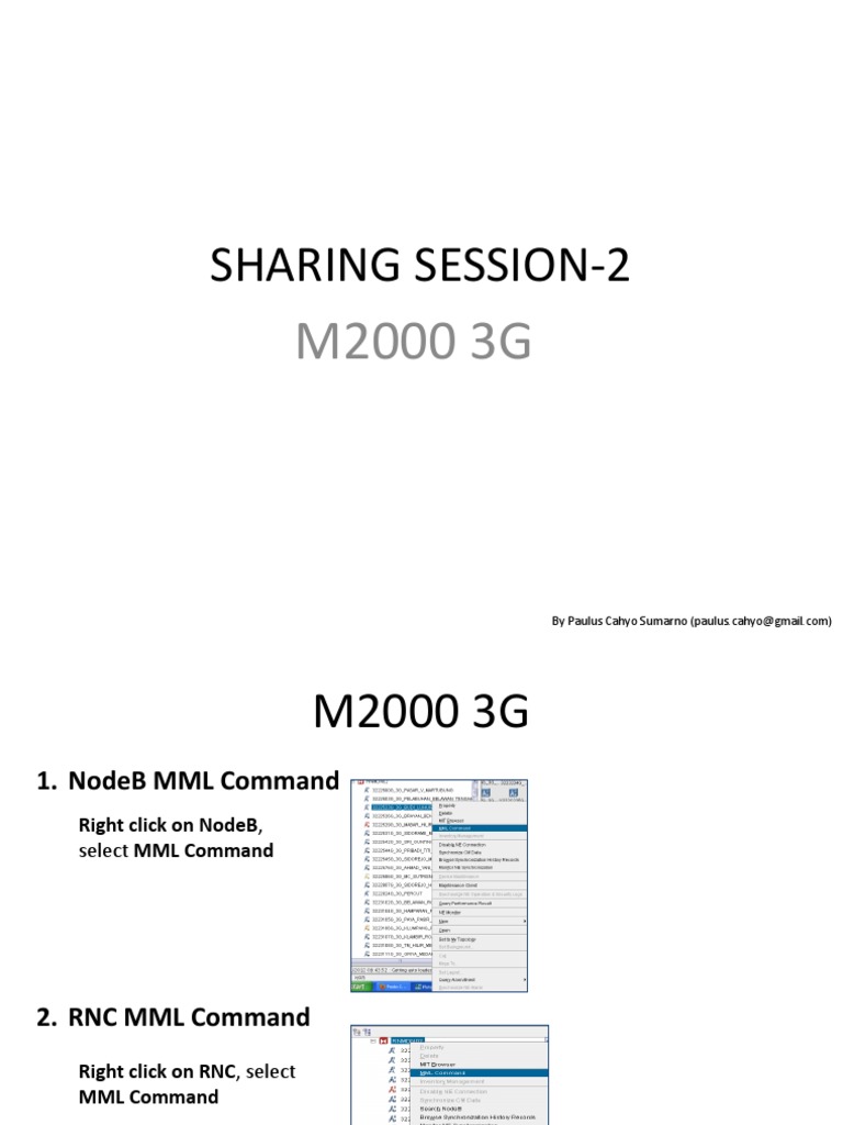 M2000 3G MML Command | PDF