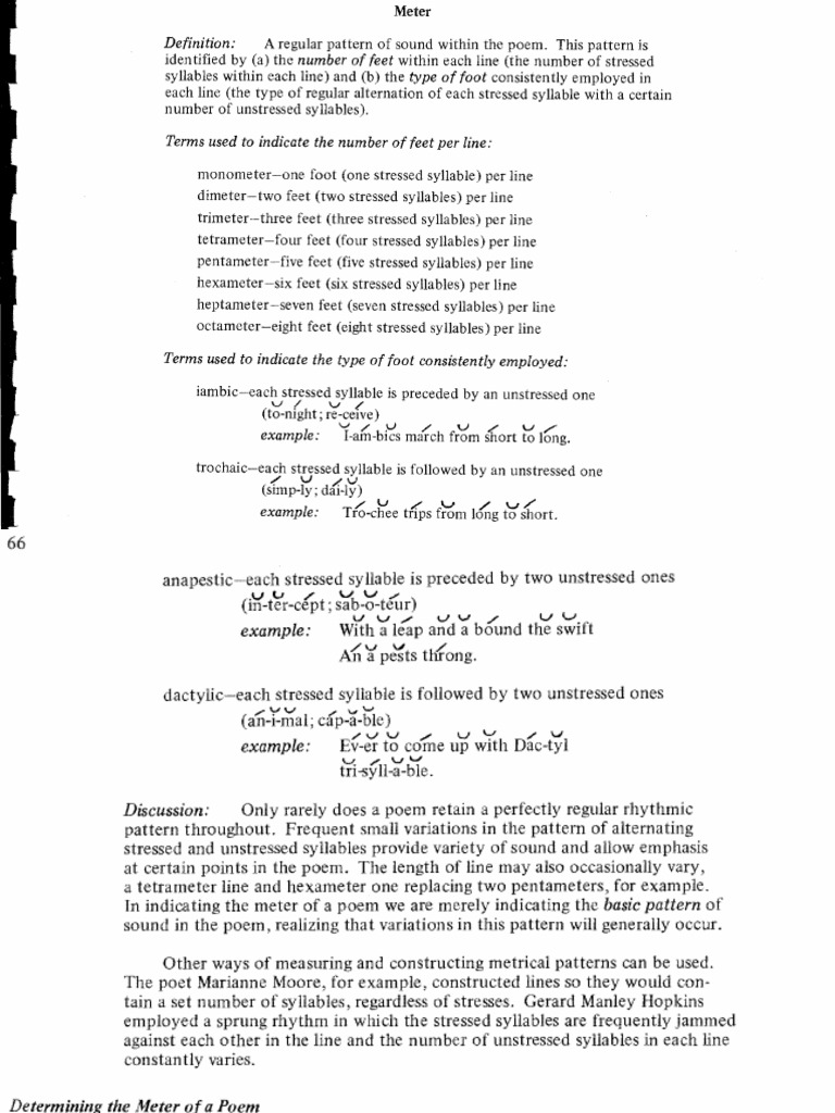 Metrical Patterns | Metre (Poetry) | Stress (Linguistics)
