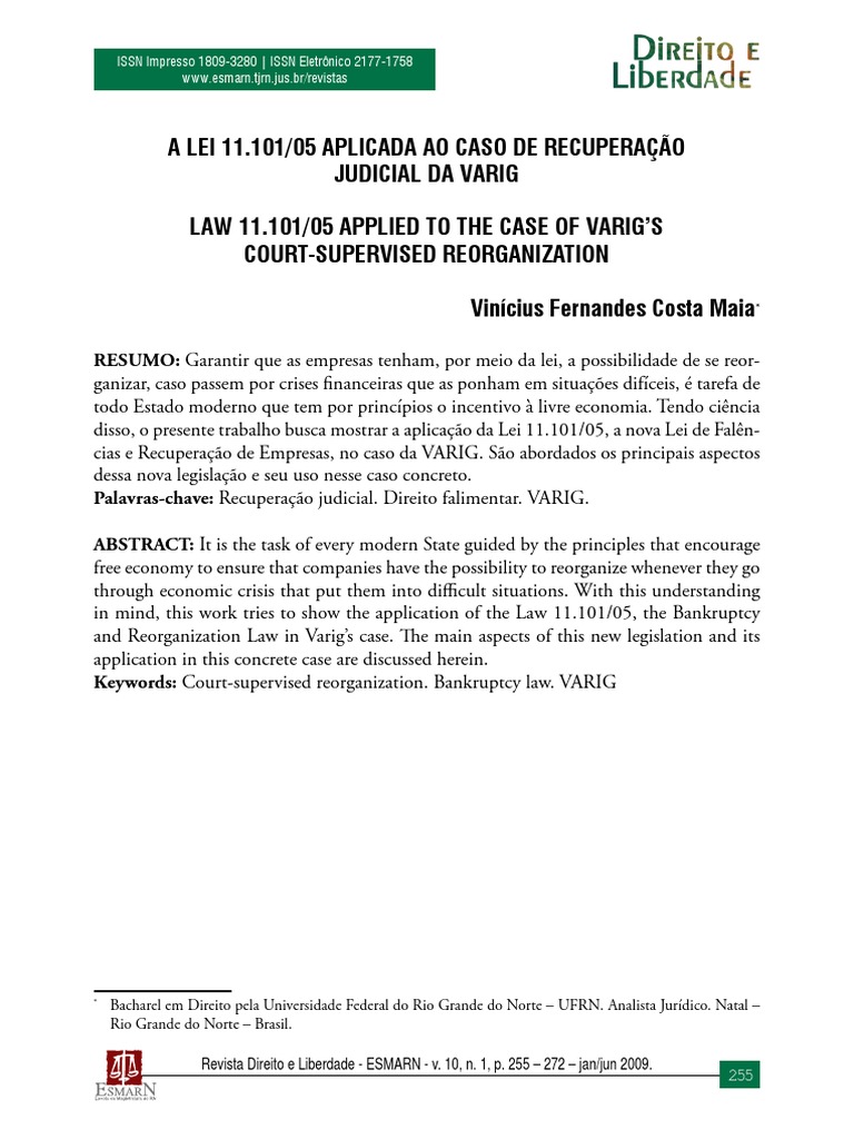 O Caso Varig | PDF | Falência | Insolvência