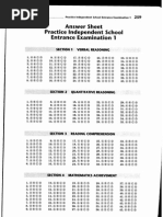 HSPT Answer Sheet Blank | PDF