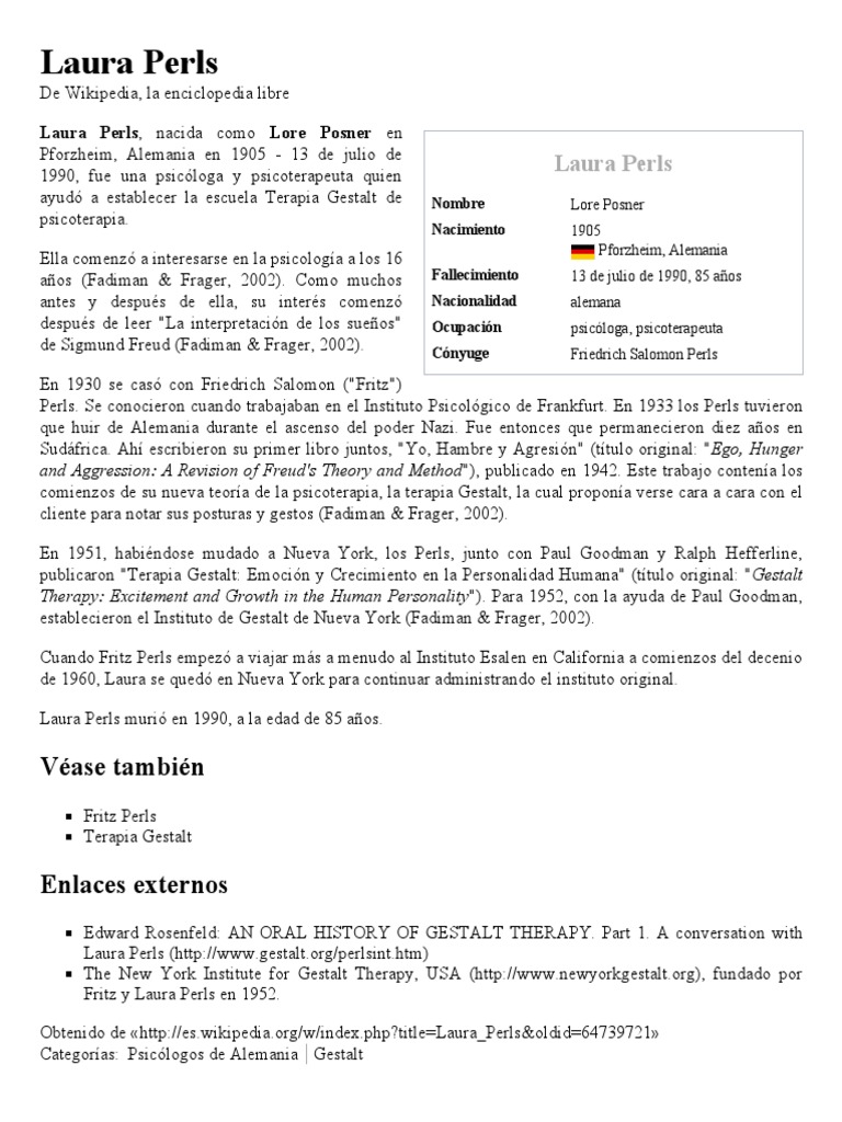 Laura Perls | PDF