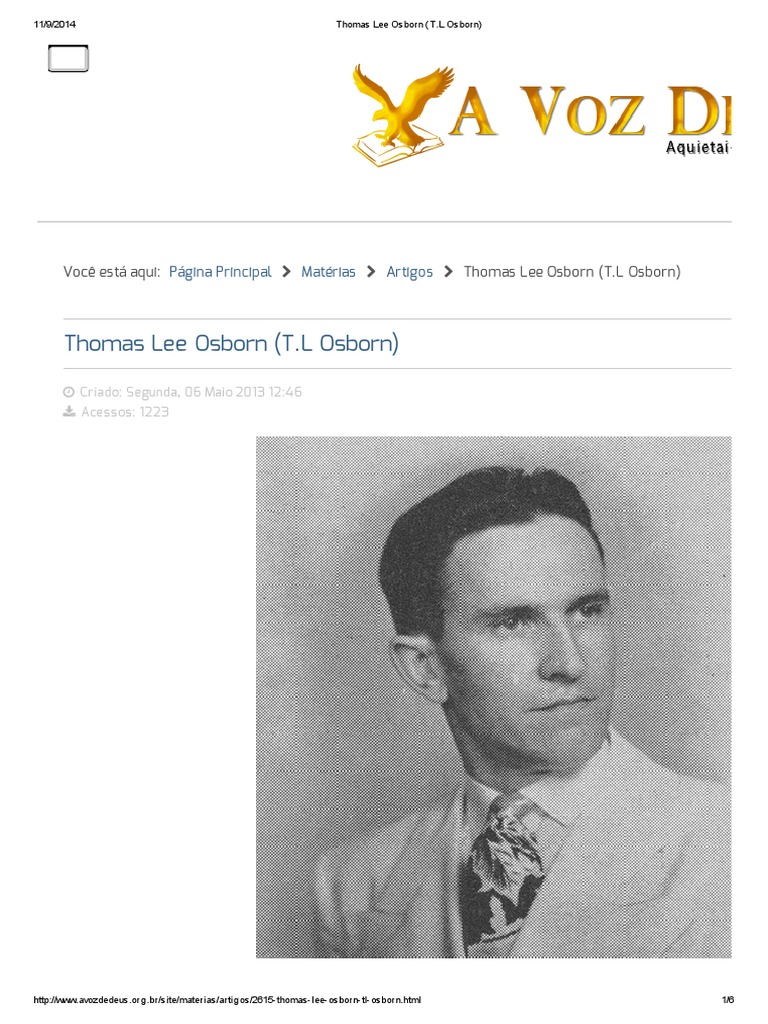 Thomas Lee Osborn - Citação de Uma Heresia | PDF | Jesus | Deus