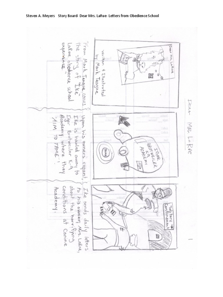 Storyboard for Dear Mrs. LaRue | PDF