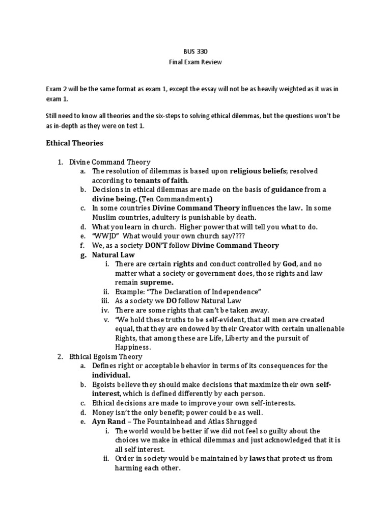 Business Ethics Final Exam Review | PDF | Bp | Equal Employment ...