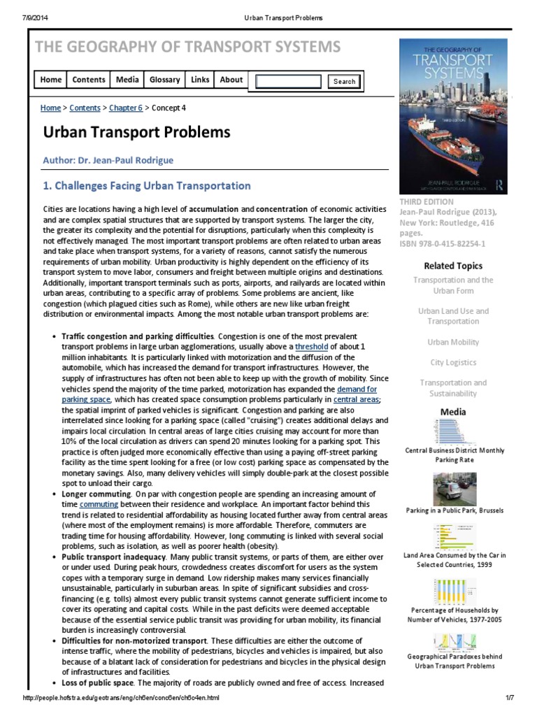 Urban Transport Problems | Download Free PDF | Traffic Congestion ...