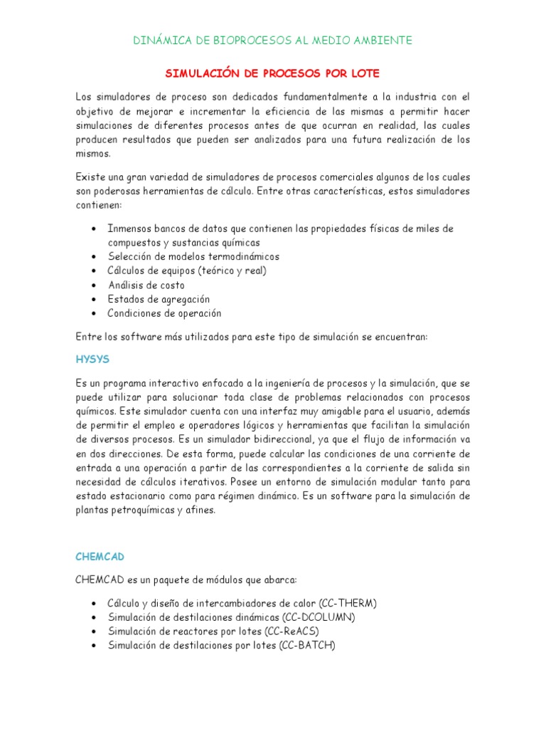 Simulación de Procesos Por Lote | PDF