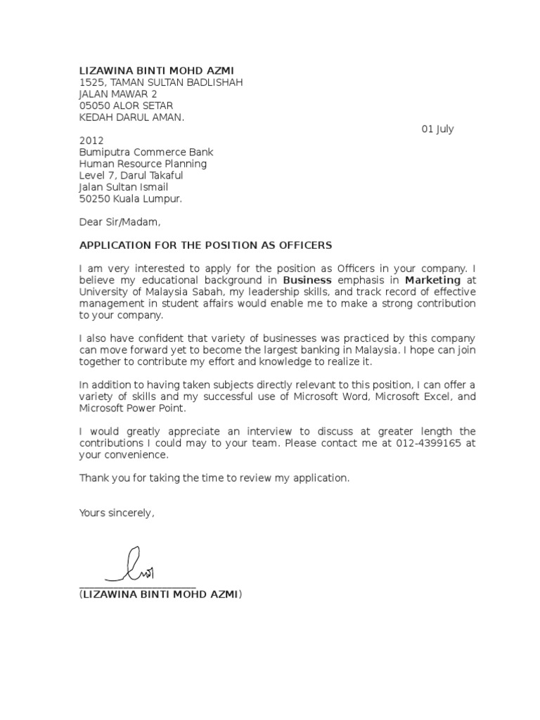 Application Letter & Resume | PDF | Further Education | Business