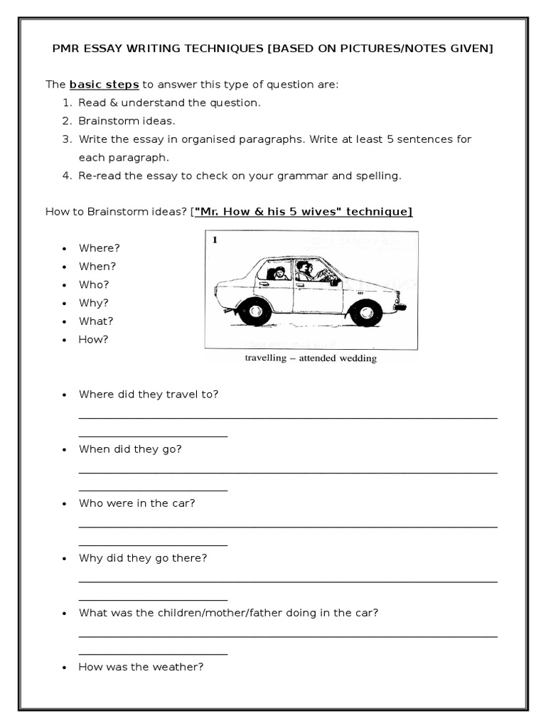 PMR Essay Writing Techniques | PDF | Language Arts & Discipline