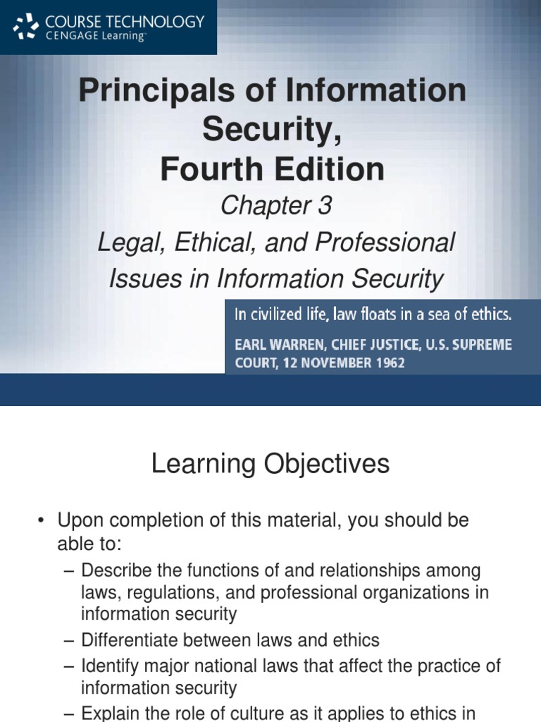 Legal and Ethical Issues in Info Security | PDF | Information Security ...