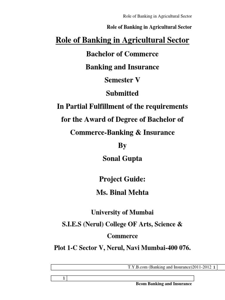 5th Sem Project | PDF | Agriculture | Economies