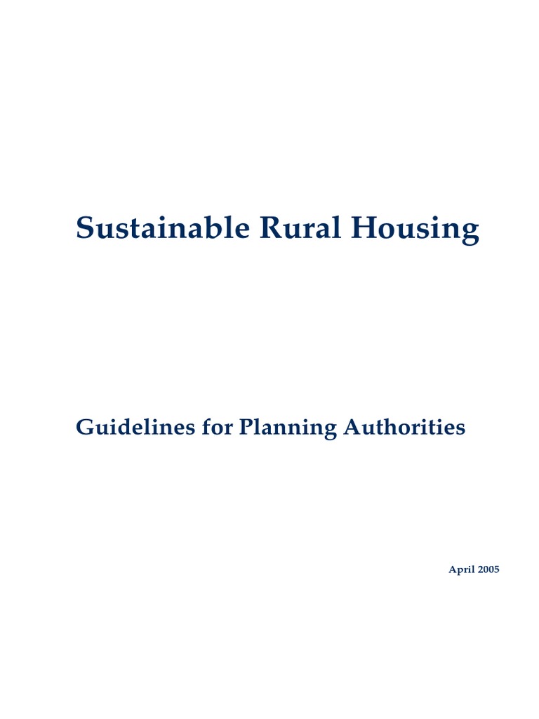Rural Planning Guidelines 13505 PDF | PDF