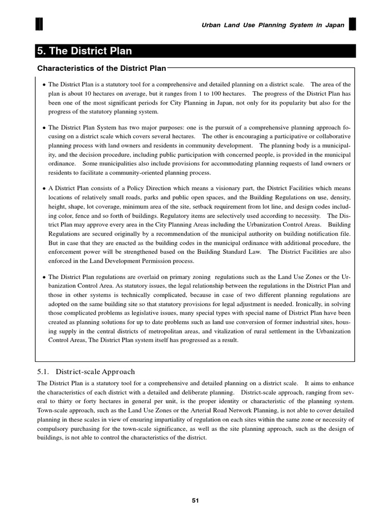 Japan's District Land Use Planning System | PDF | Zoning | Urban Planning