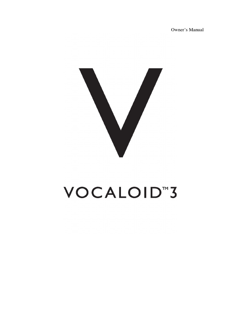 Vocaloid 3 Manual | PDF | Plug In (Computing) | Icon (Computing)