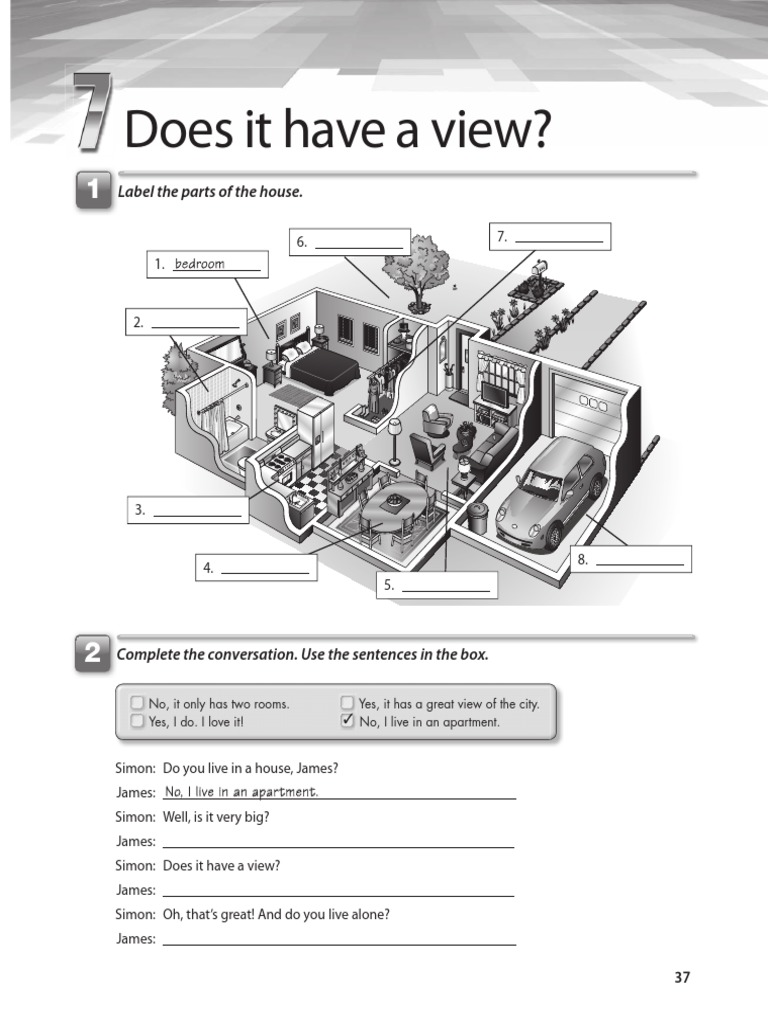 Interchange4 Intro Level Unit7 Workbook Does It Have A View | PDF | Bedroom | Room