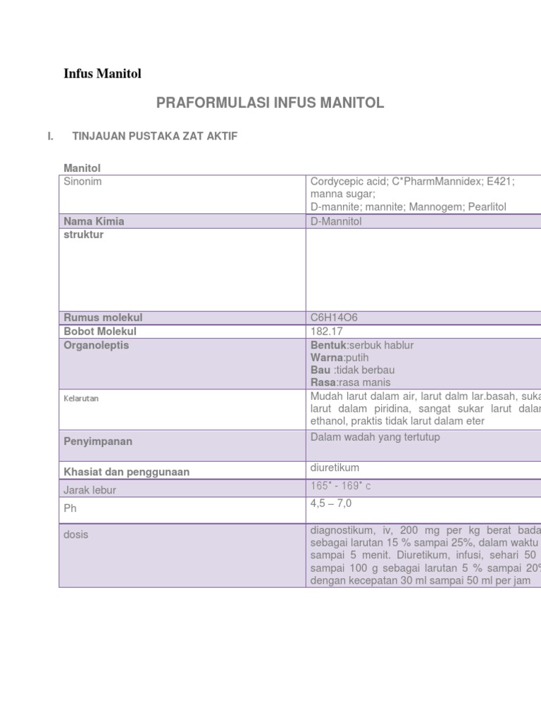 Infus Manitol | PDF
