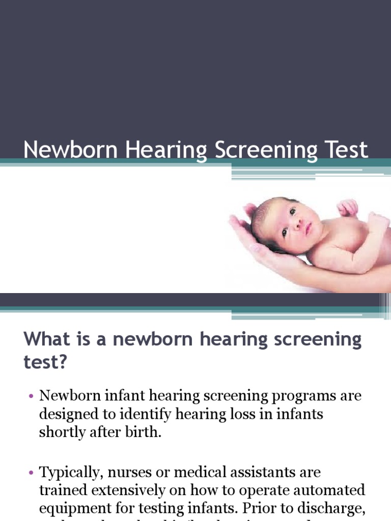 Newborn Hearing Screening Guide | PDF | Hearing | Infants