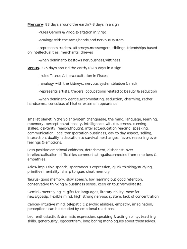 Mercury-88 Days Around The Earth/7-8 Days in A Sign | PDF | Imagination ...