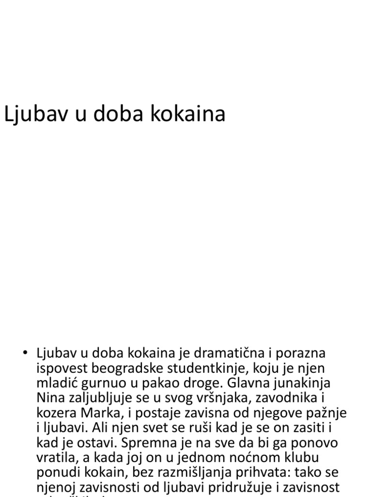 Ljubav u Doba Kokaina