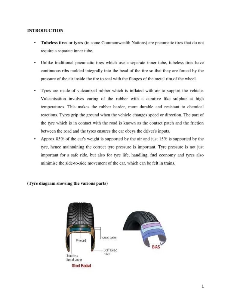Tubeless Tyre | PDF | Tire | Vehicles
